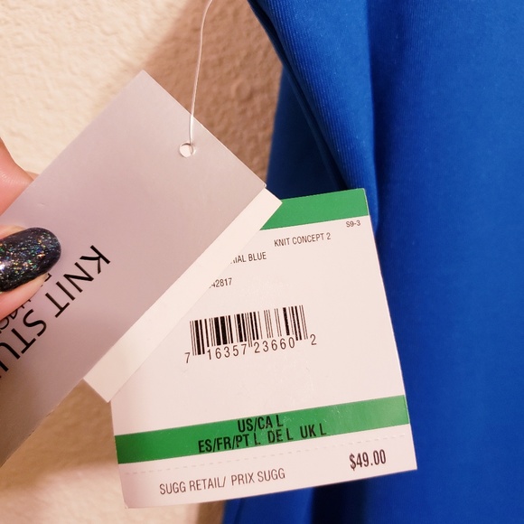Kasper | Tops | Kasper Scoop Neck Knit Shell Imperial Blue | Poshmark